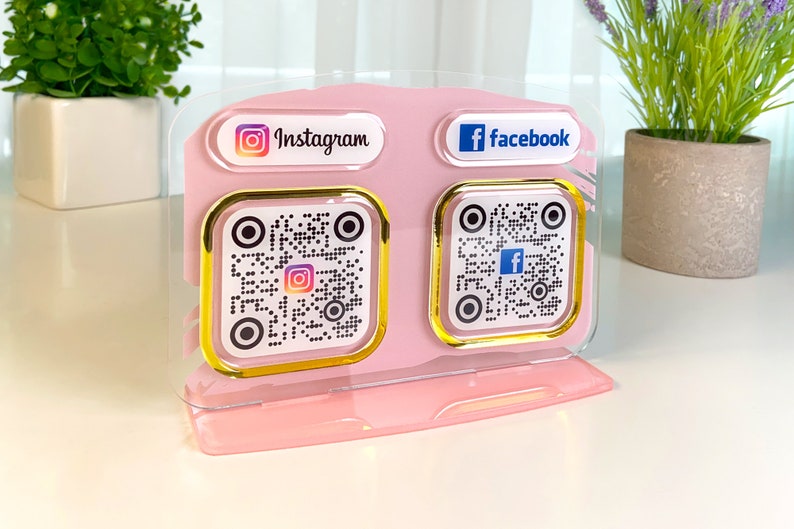 QR Code Sign With 3D Logos and Two 3D QR Codes Scan to Pay - Etsy