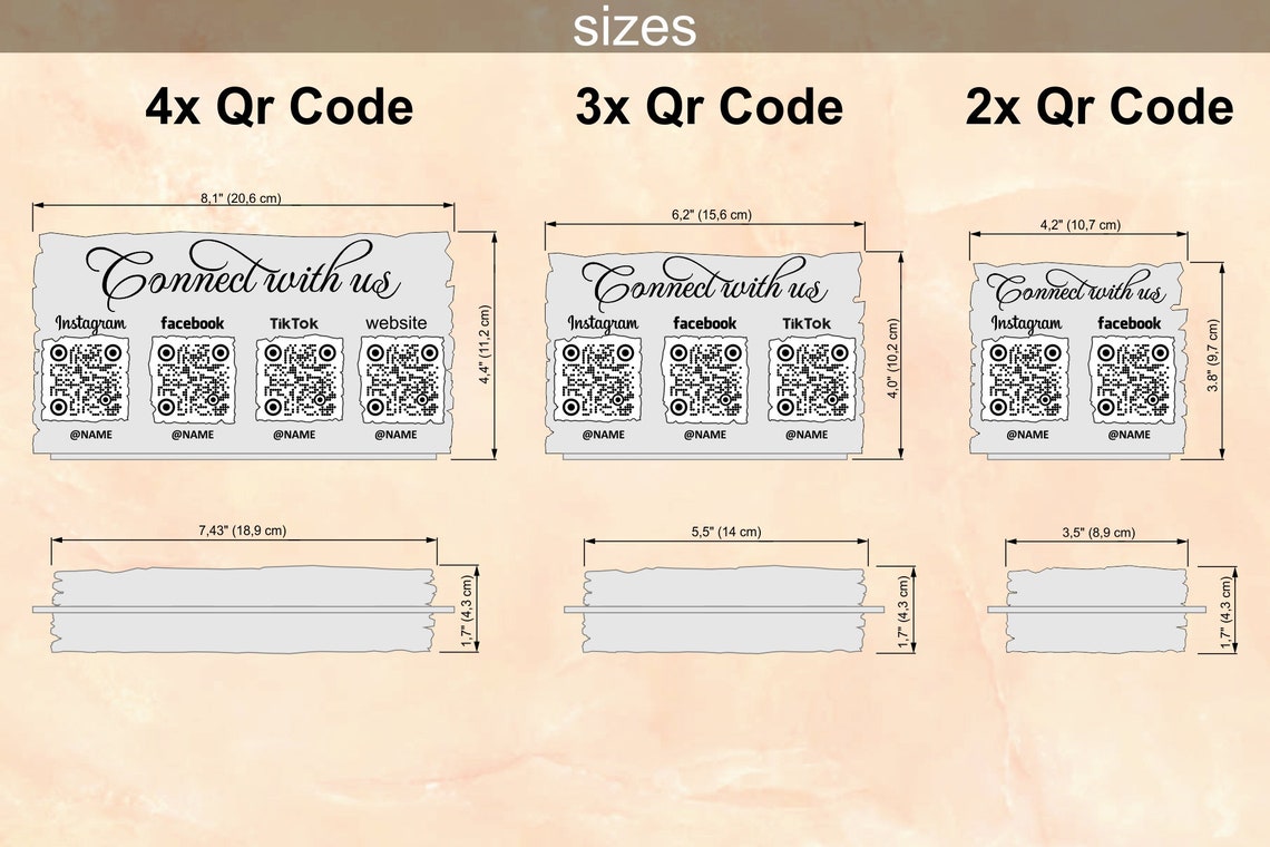 Old Wood Sign With Engraved QR Code Wood QR Code Sign Social - Etsy