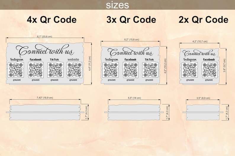 Old Wood Sign With Engraved QR Code Wood QR Code Sign Social - Etsy