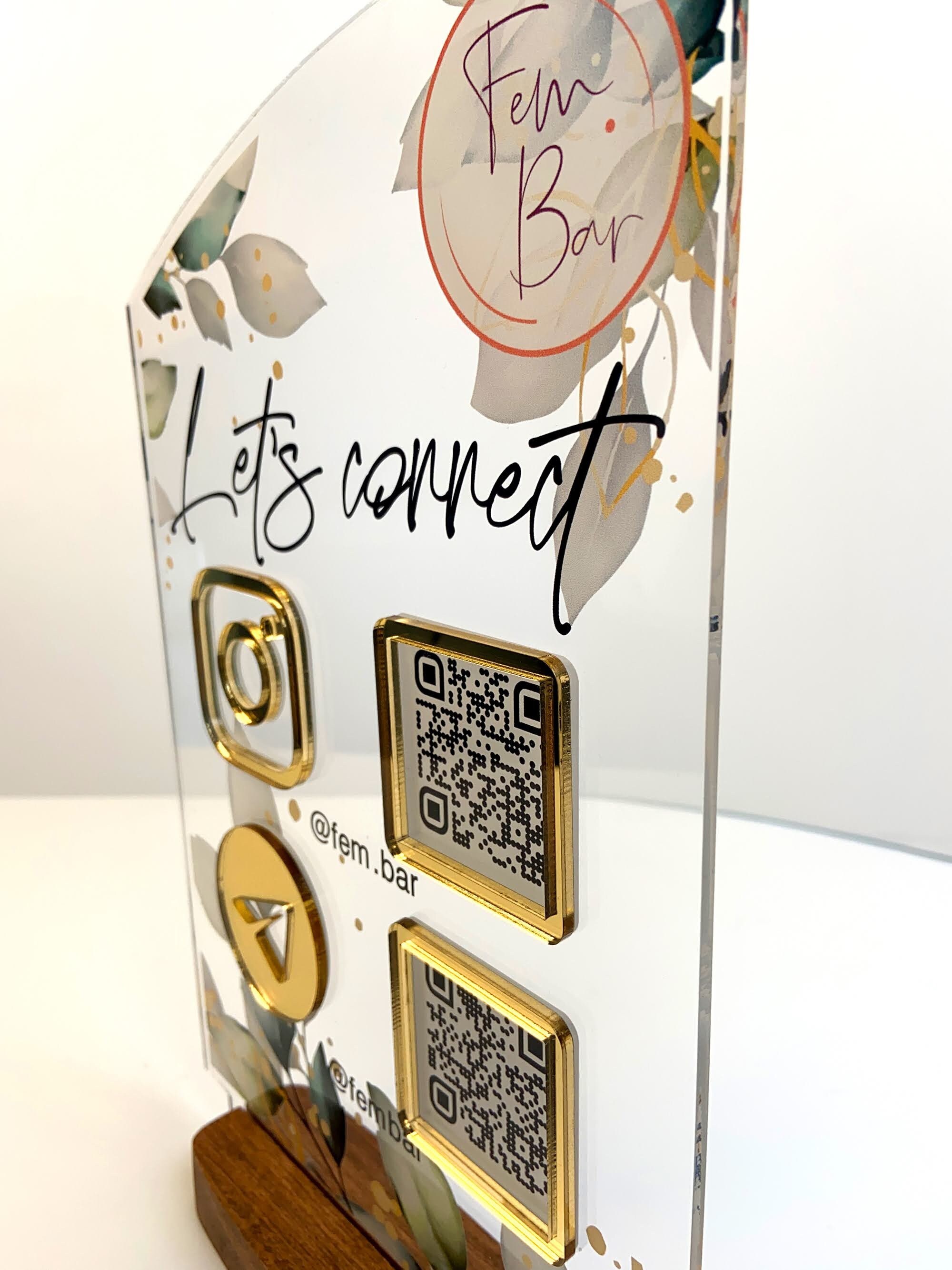 Custom Social Media Sign Personalized Acrylic Sign With - Etsy