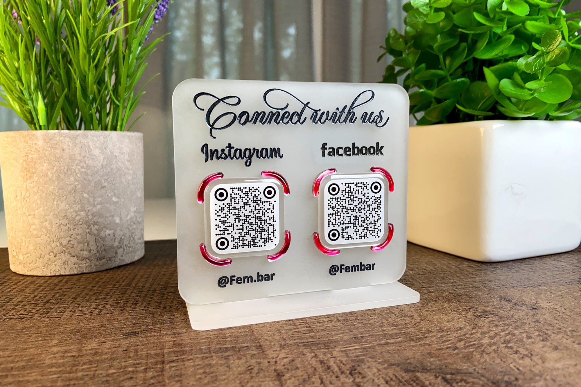 QR Code Mini Sign Social Media Sign Scan to Pay Sign - Etsy