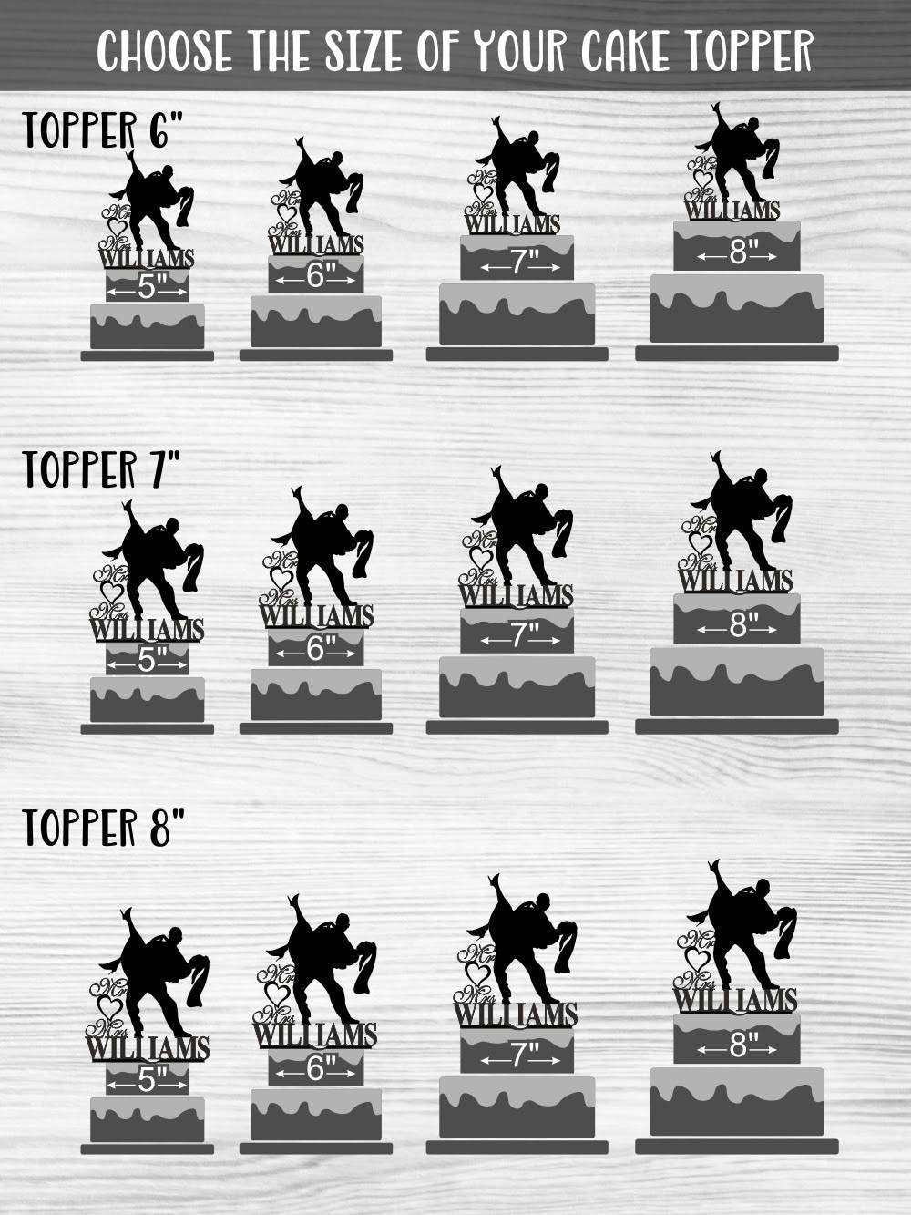 Wedding Cake Toppermr Mrs Cake Topper Custom Cake Topper Etsy