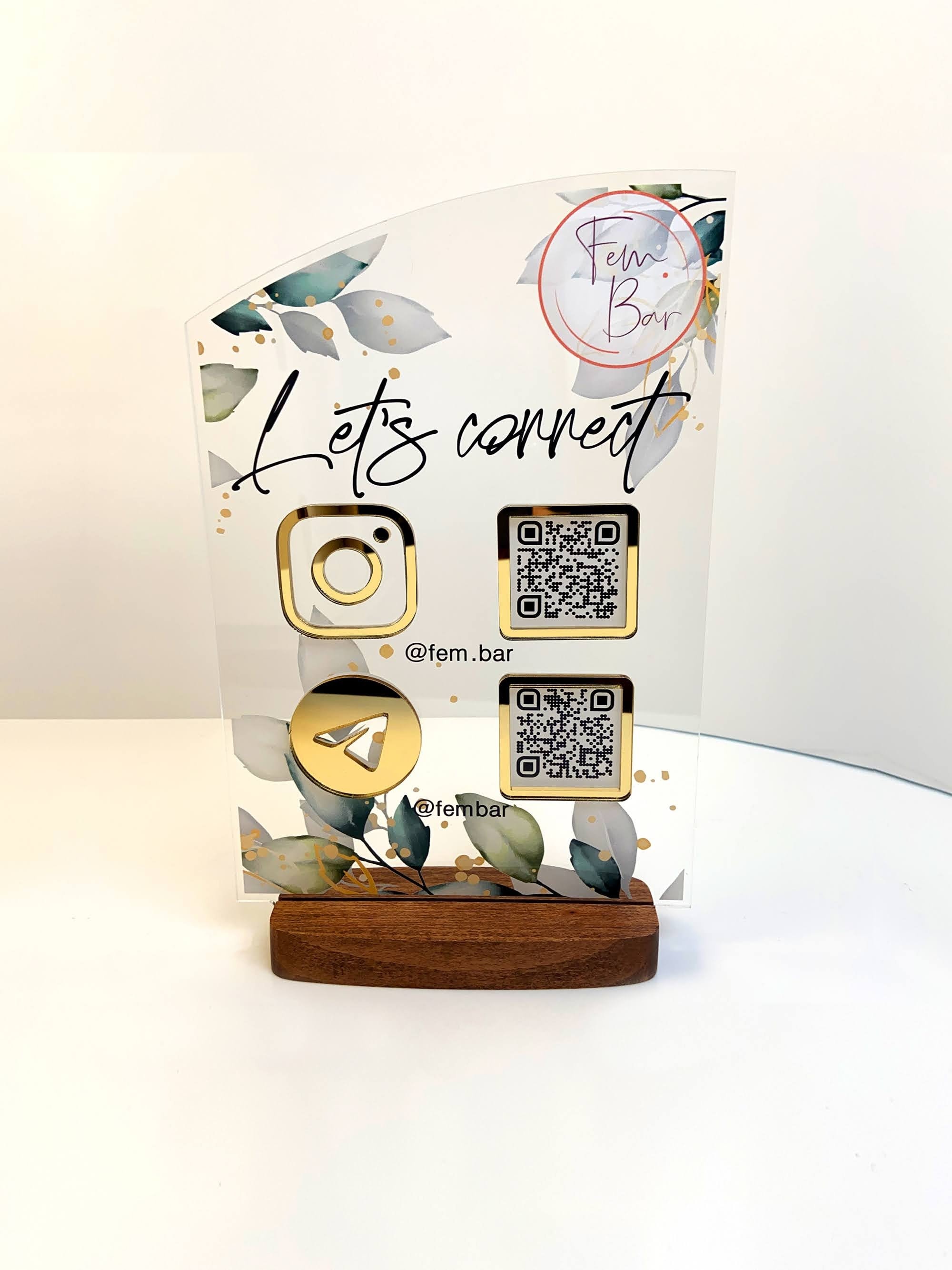 Custom Social Media Sign Personalized Acrylic Sign With - Etsy