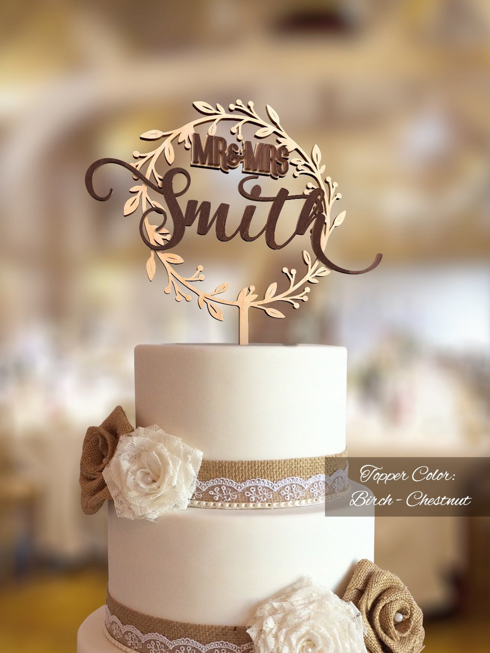 Rustic Wedding Cake Topper. Rustic Wedding Decor. Rustic Cake - Etsy