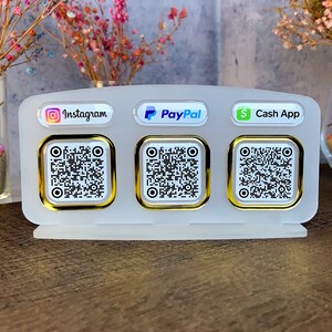 QR Code Sign and QR Code Stickers Combo, Mini Scan to Pay Sign, Cashapp ...
