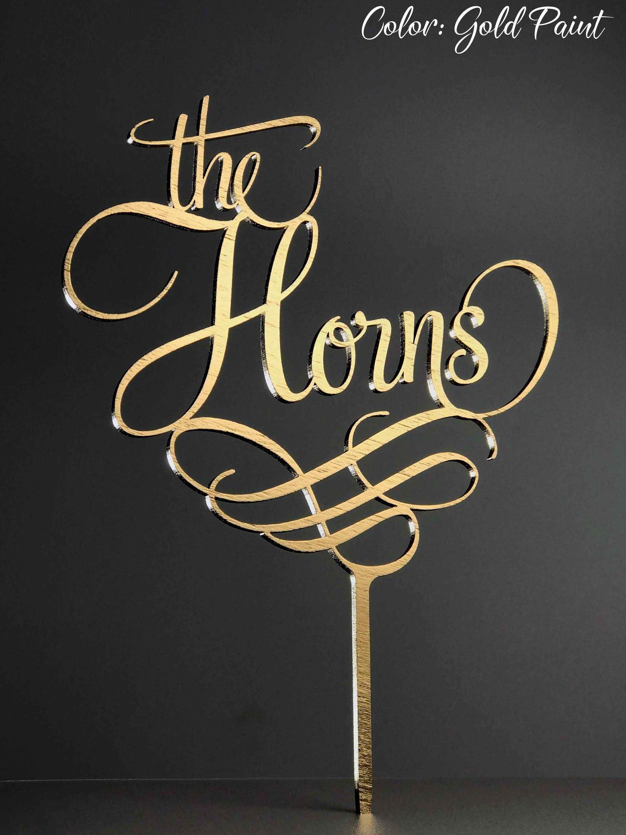 The Surname Cake Topper. Custom Last Name Wedding Cake Topper. | Etsy