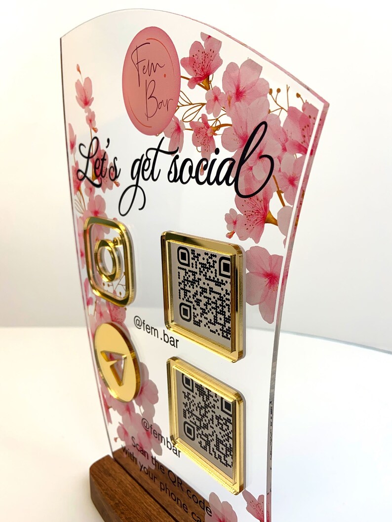 Personalized Social Media Sign With Instagram Facebook Logo - Etsy