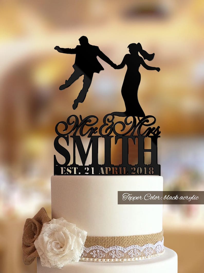 Wedding Cake Topper. Custom Cake Topper. Silhouette Cake | Etsy