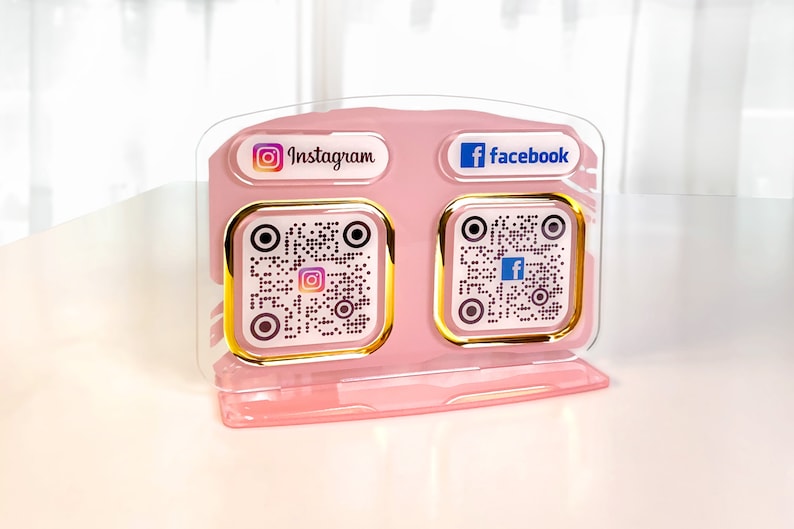 QR Code Sign With 3D Logos and Two 3D QR Codes Scan to Pay - Etsy