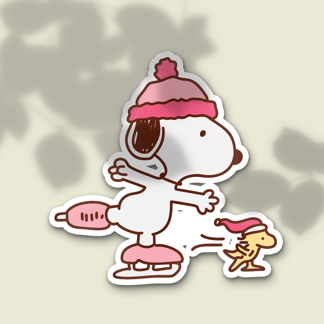 Holiday Snoopy Sticker Set: Christmas Peanuts Vinyl Decal - Etsy
