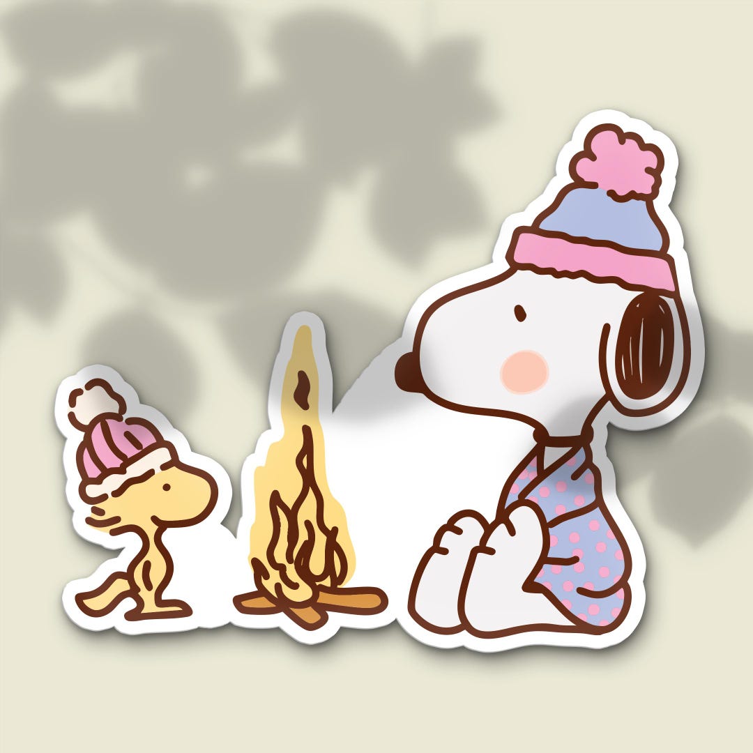 Holiday Snoopy Sticker Set, Snoopy Christmas Dog House, Dog Peanuts ...