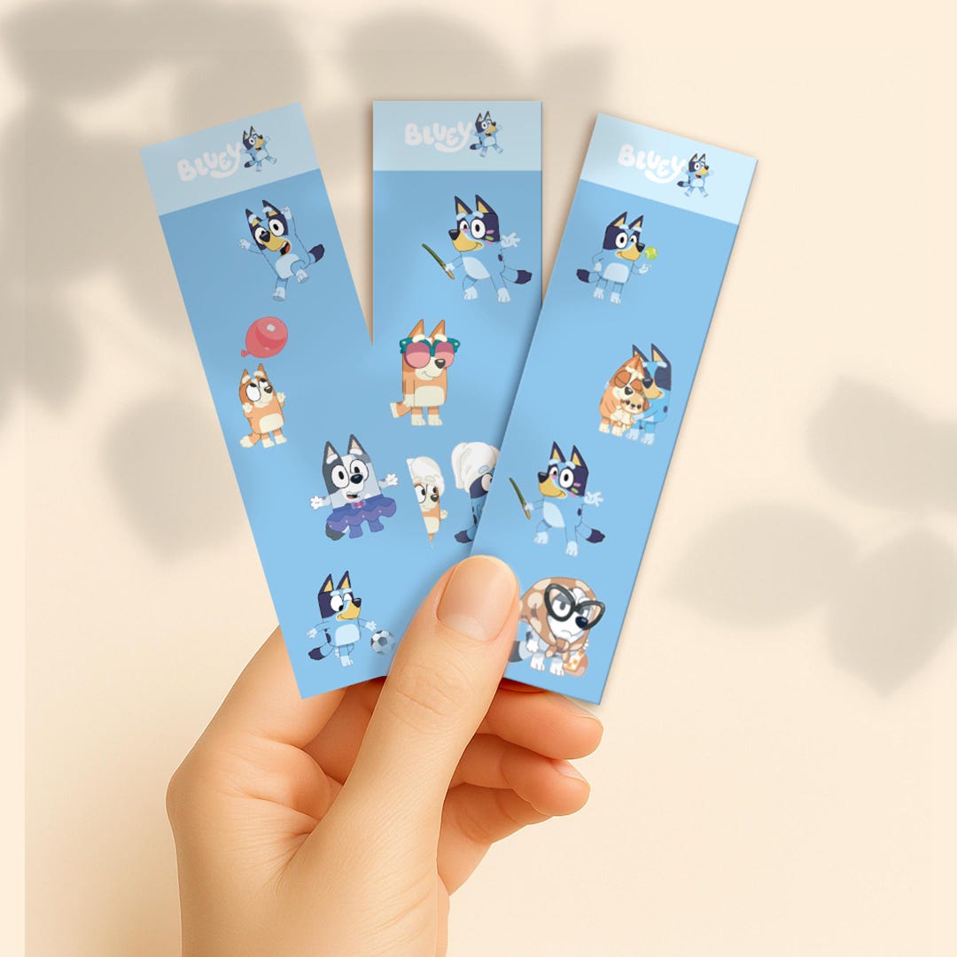 Bluey Sticker Sheet Party Favors: Mini Waterproof Stickers - Etsy