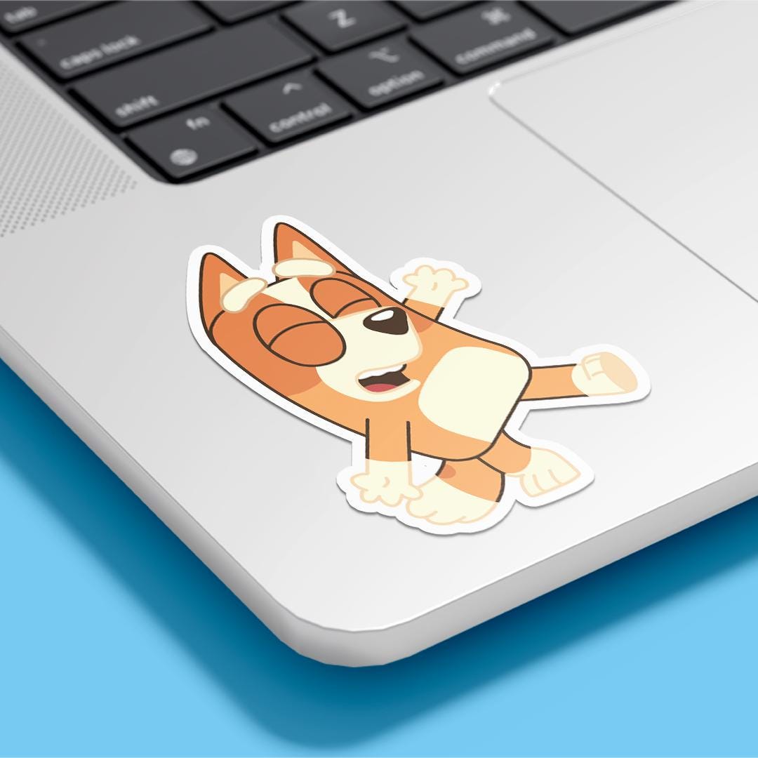 Bingo Sticker From Bluey - Cute Cartoon Vinyl Decal for Kids, Laptops ...