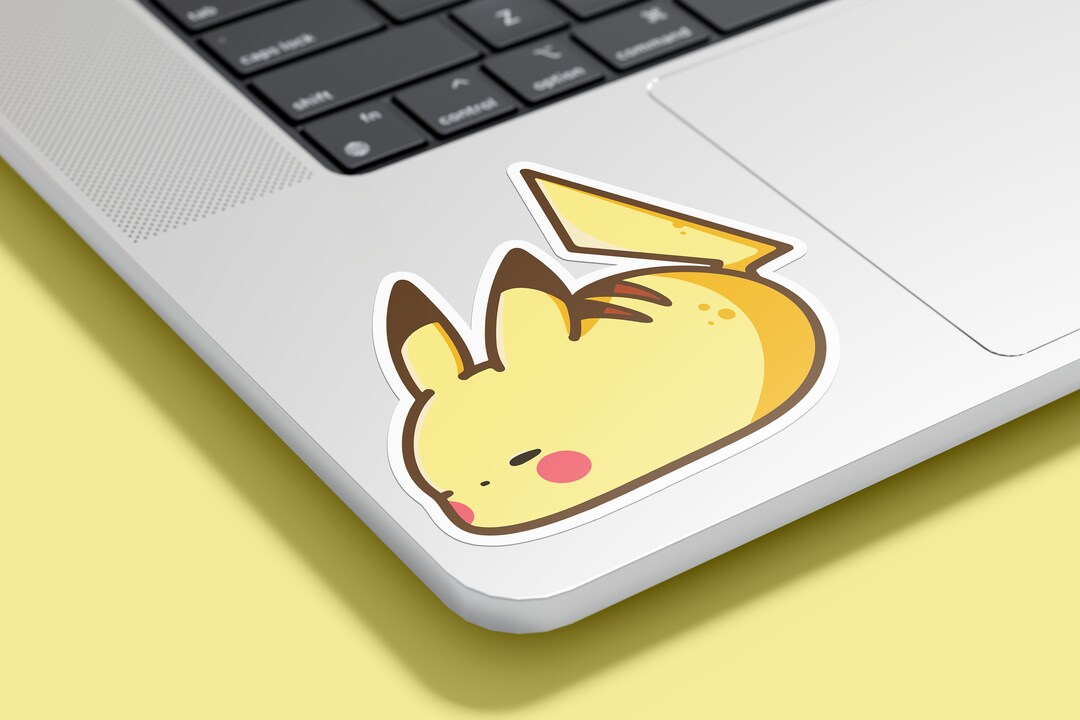 Pikachu Sticker Cute Pokemon Sticker for Laptop or Water Bottle Vinyl ...