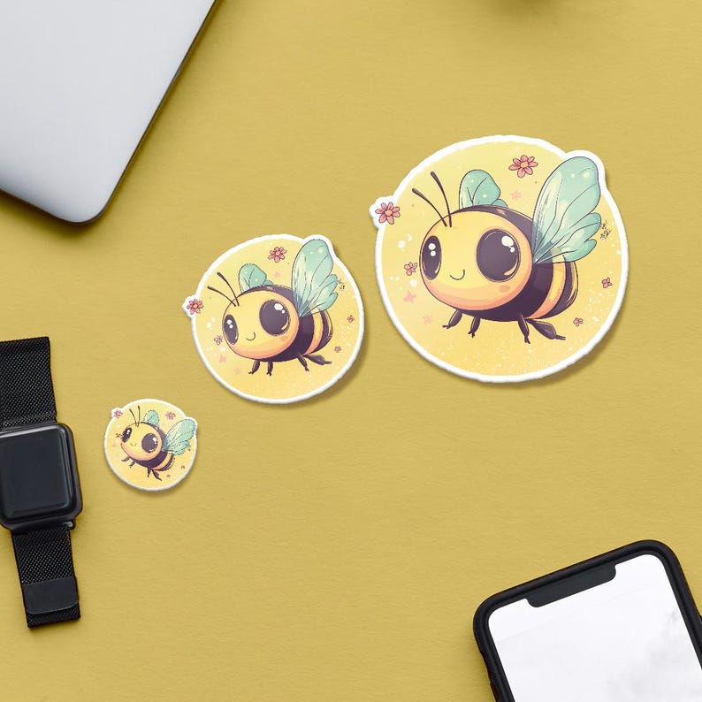Bumble Bee Vinyl Sticker – Waterproof Laptop Decal - Etsy