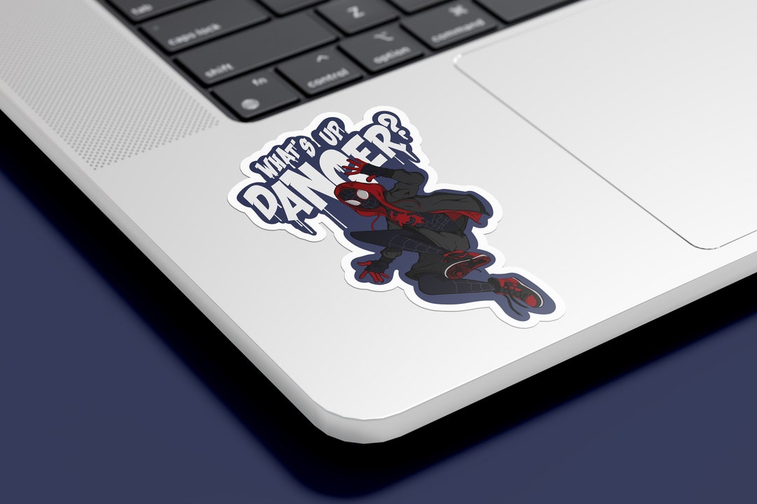 Spiderman Miles Morales Sticker, What's up Danger, Waterbottle Sticker ...