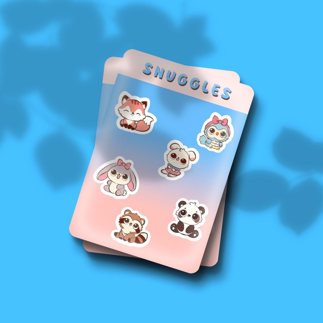 Cute Kawaii Animal Sticker Sheet | Water-resistant Vinyl Stickers | Fox ...