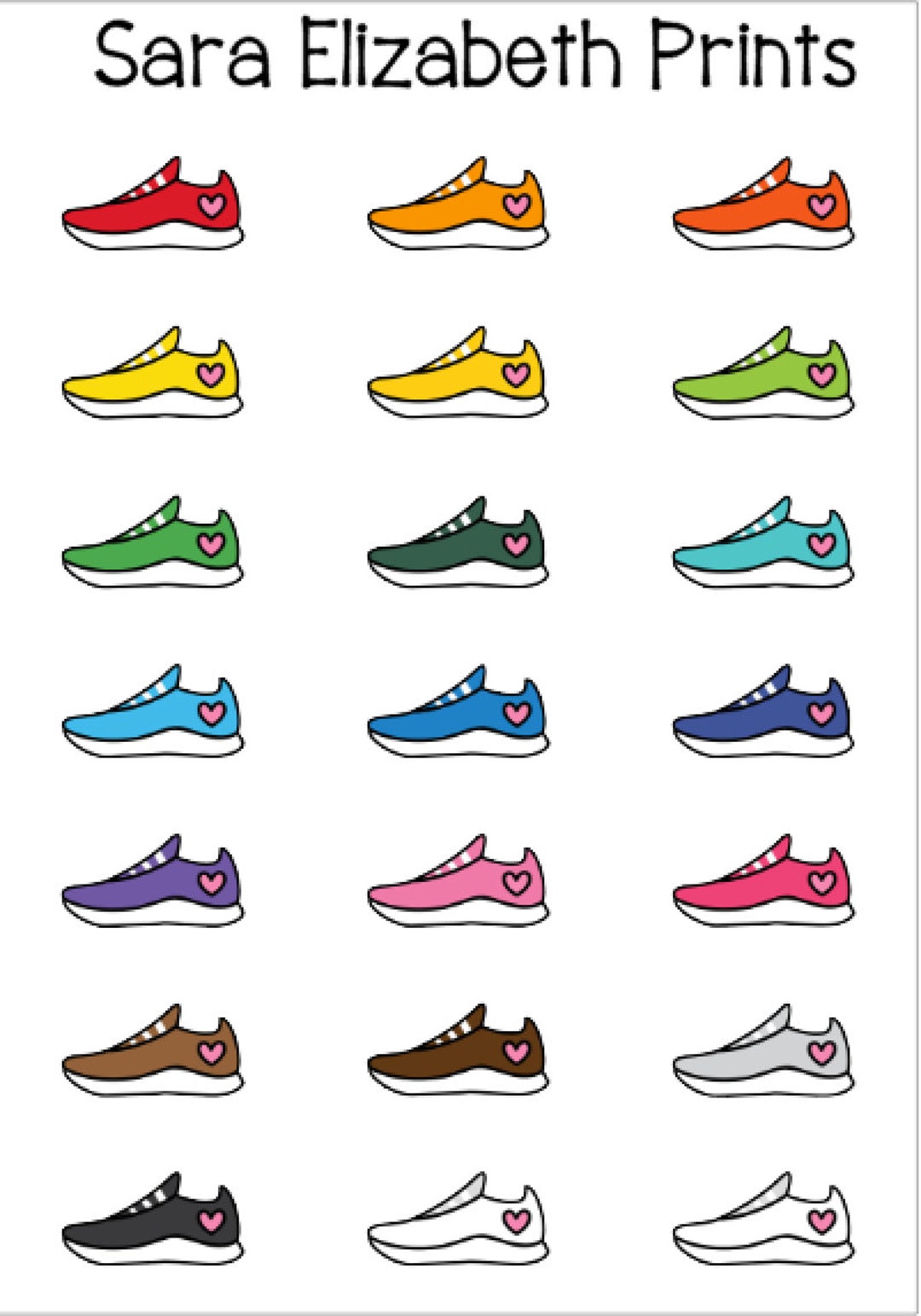 Running Shoe Planner Stickers - Etsy
