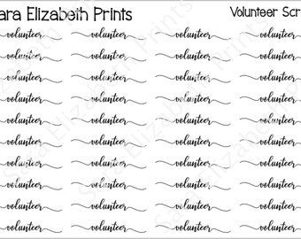 77 Volunteer Script Planner Stickers for Erin Condren Life Planner ...