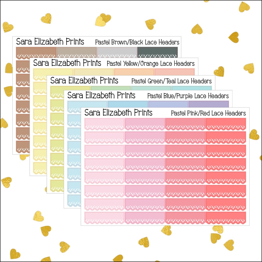 Pastel Lace Headers - Etsy