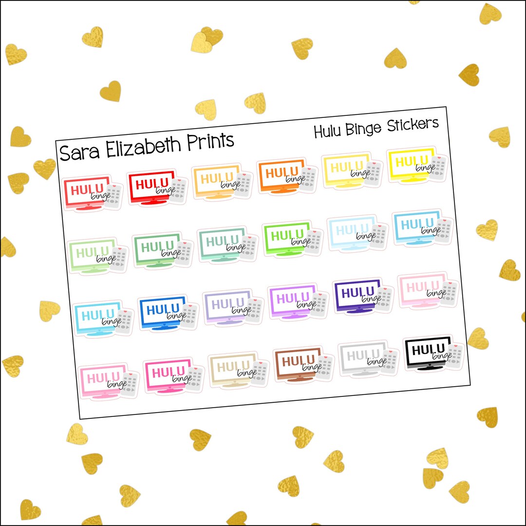 Multicolored Hulu Binge Stickers - Etsy