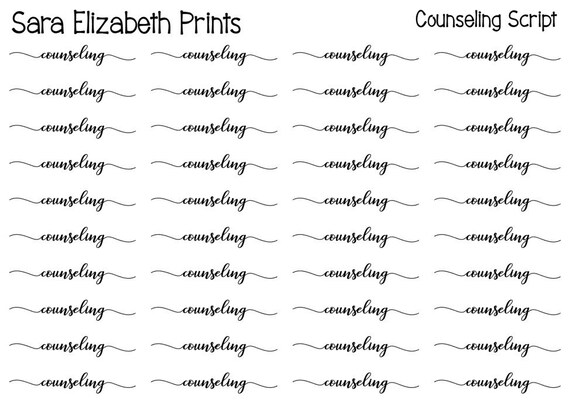 Counseling Script Planner Stickers | Etsy