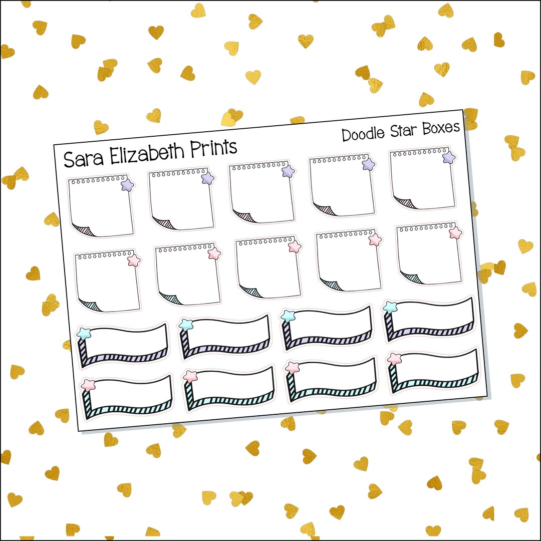 Doodle Star Note Boxes - Etsy