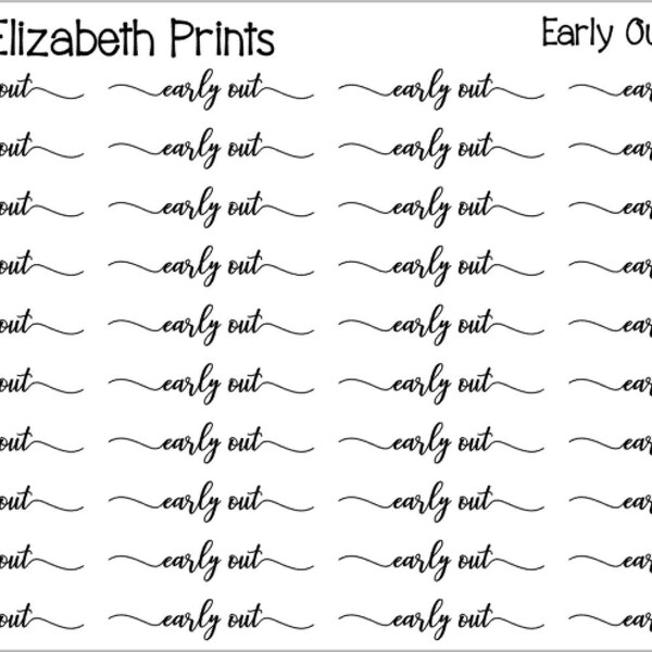 Printable Planner Script Stickers - Etsy