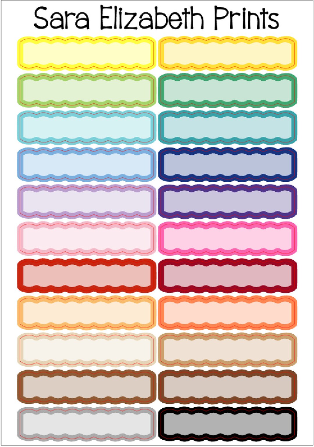 Skinny Scalloped Boxes - Etsy