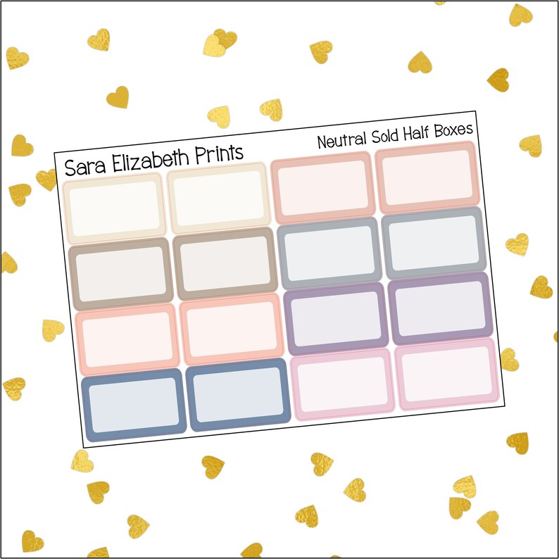 Neutral Solid Half Boxes - Etsy