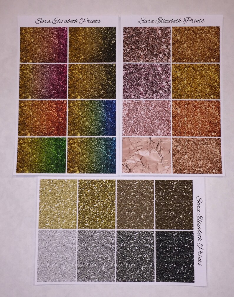 Metallic Shimmer Glitter Header Collection | Etsy