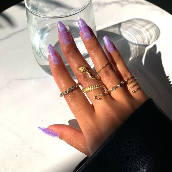 Custom Fake Nails - Etsy