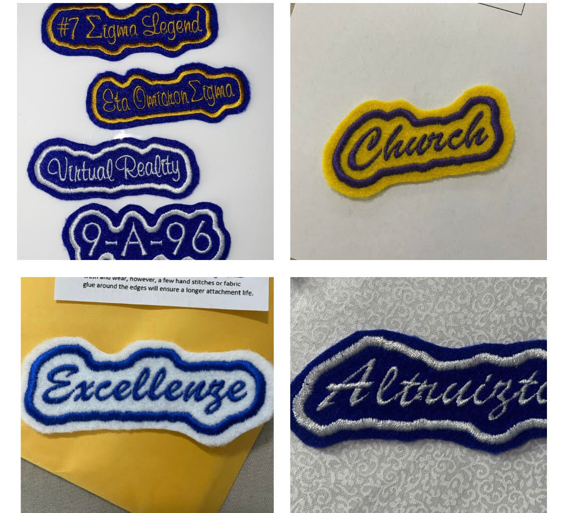 Personalized Embroidered Iron-on Patch Fraternity and - Etsy