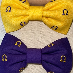 Purple, Gold, Black or White Omega Man Fraternity Bow Tie - Etsy