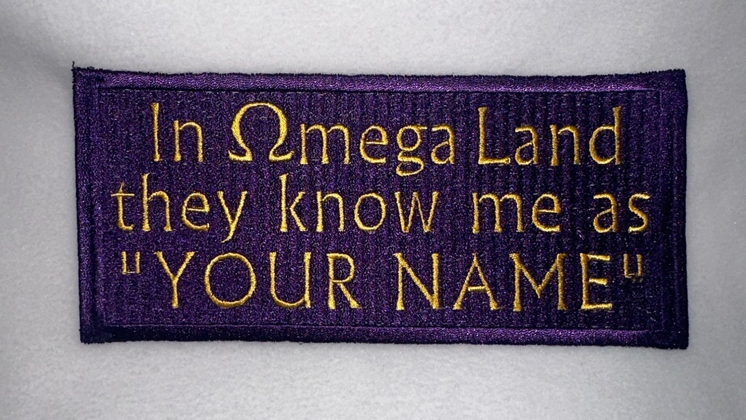 LARGE Solid Filled, Embroidered Iron OR Sew on Patch in Omega Land They ...