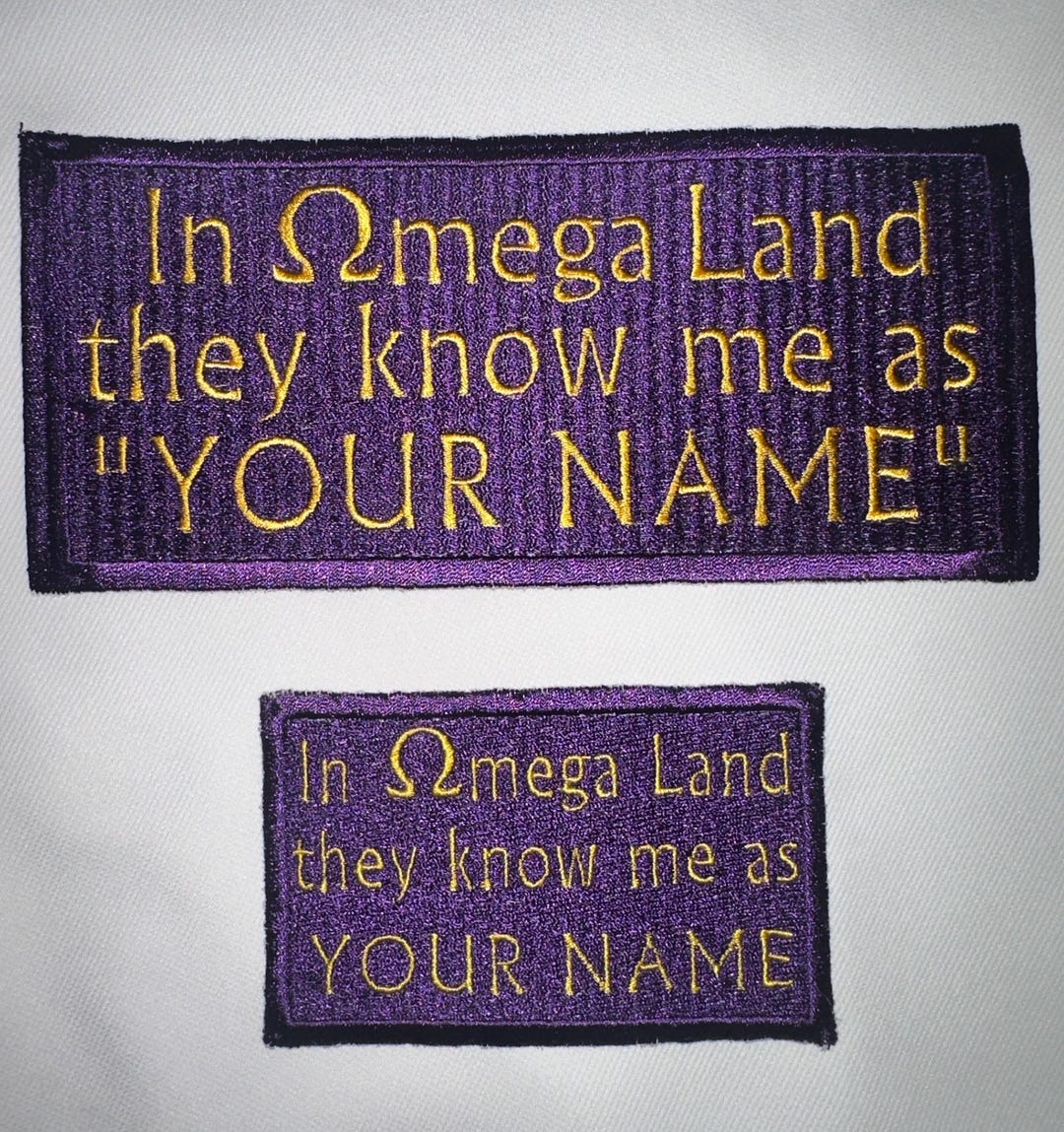 LARGE Solid Filled, Embroidered Iron OR Sew on Patch - in Omega Land ...
