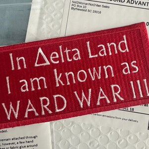LARGE Solid Filled, Embroidered Iron OR Sew on Patch - in Delta Land I ...
