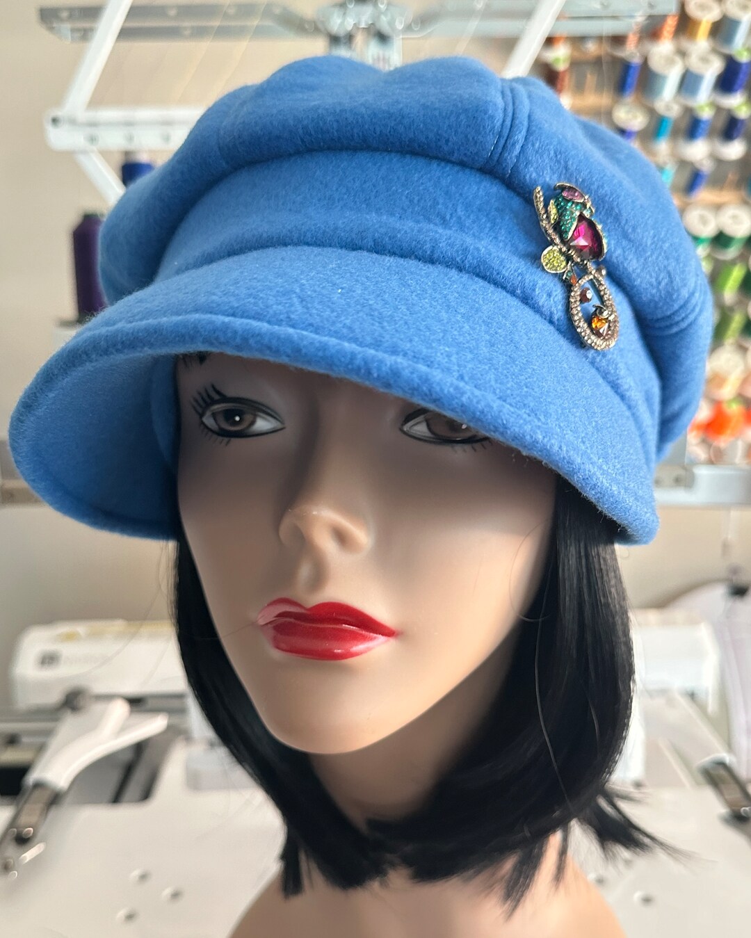 Vintage Newsboy Style OOTD Cap for Women_blue Fleece - Etsy