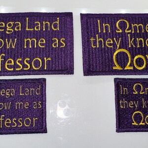 LARGE Solid Filled, Embroidered Iron OR Sew on Patch - in Omega Land ...