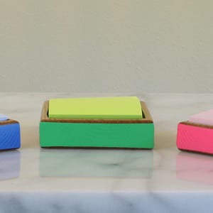 Post It Note Holder Oak Wooden - Etsy
