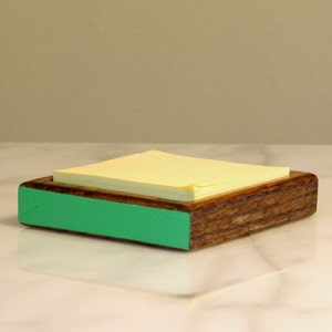 Post It Note Holder Oak Wooden - Etsy