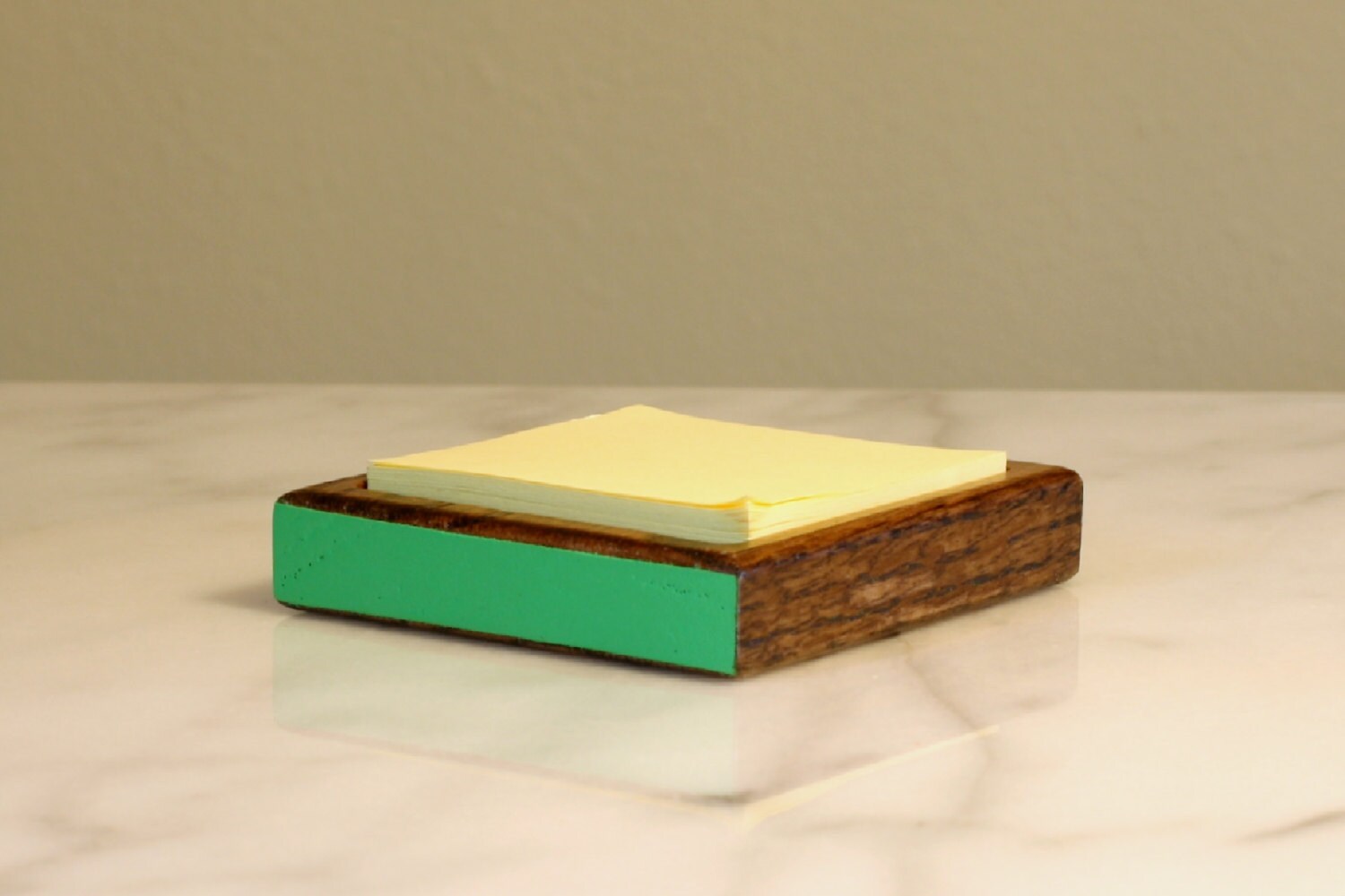 Post It Note Holder Oak Wooden - Etsy