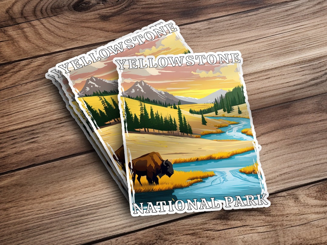 Yellowstone National Park Stickers, Yellowstone Stickers, Yellowstone ...