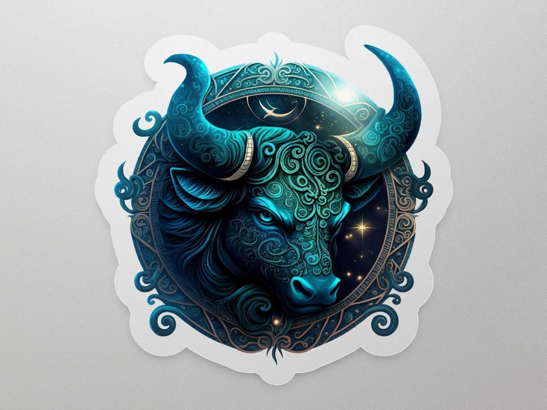 Taurus Zodiac Stickers, Taurus Symbol Stickers, Zodiac Stickers, Taurus ...