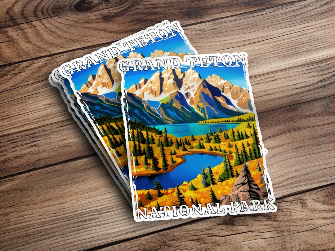 Grand Teton National Park Stickers for Kids, Personalized Camping ...