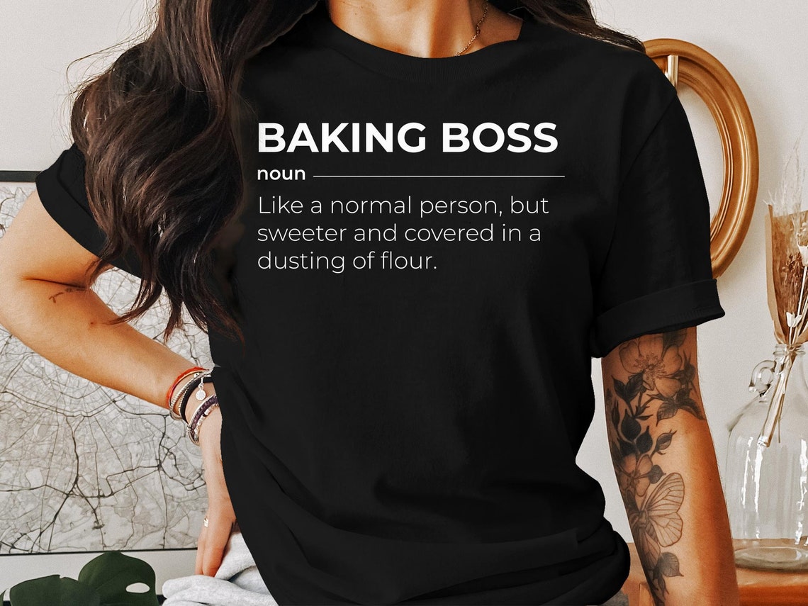 Baking Boss Noun Definition T-shirt, Funny Baker Sweatshirt, Humorous ...
