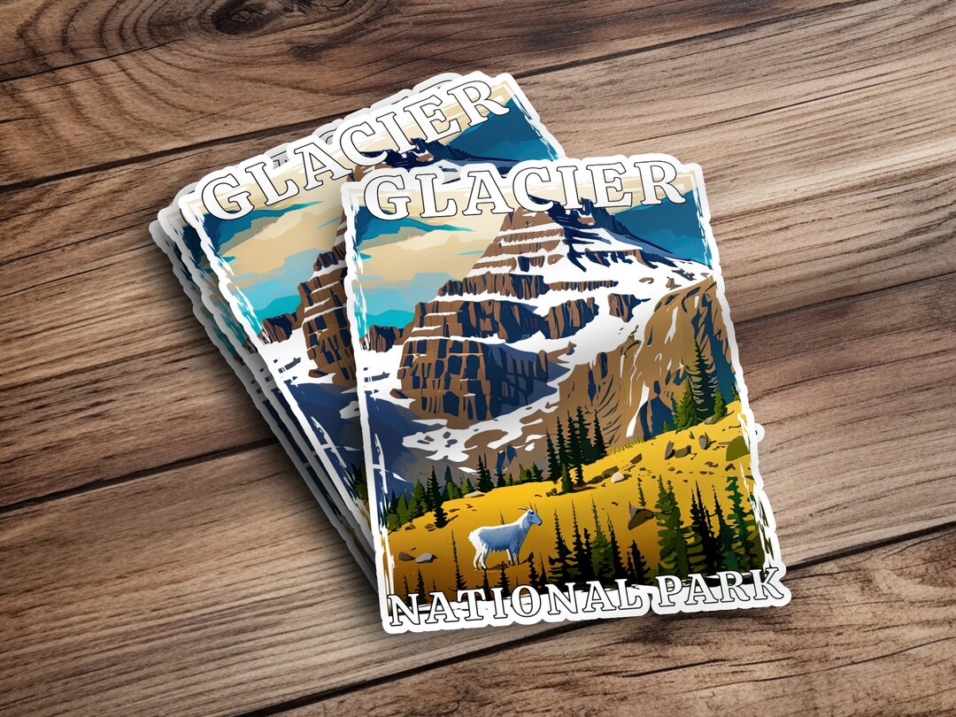 Glacier National Park Stickers, Glacier National Park Decals, Glacier ...