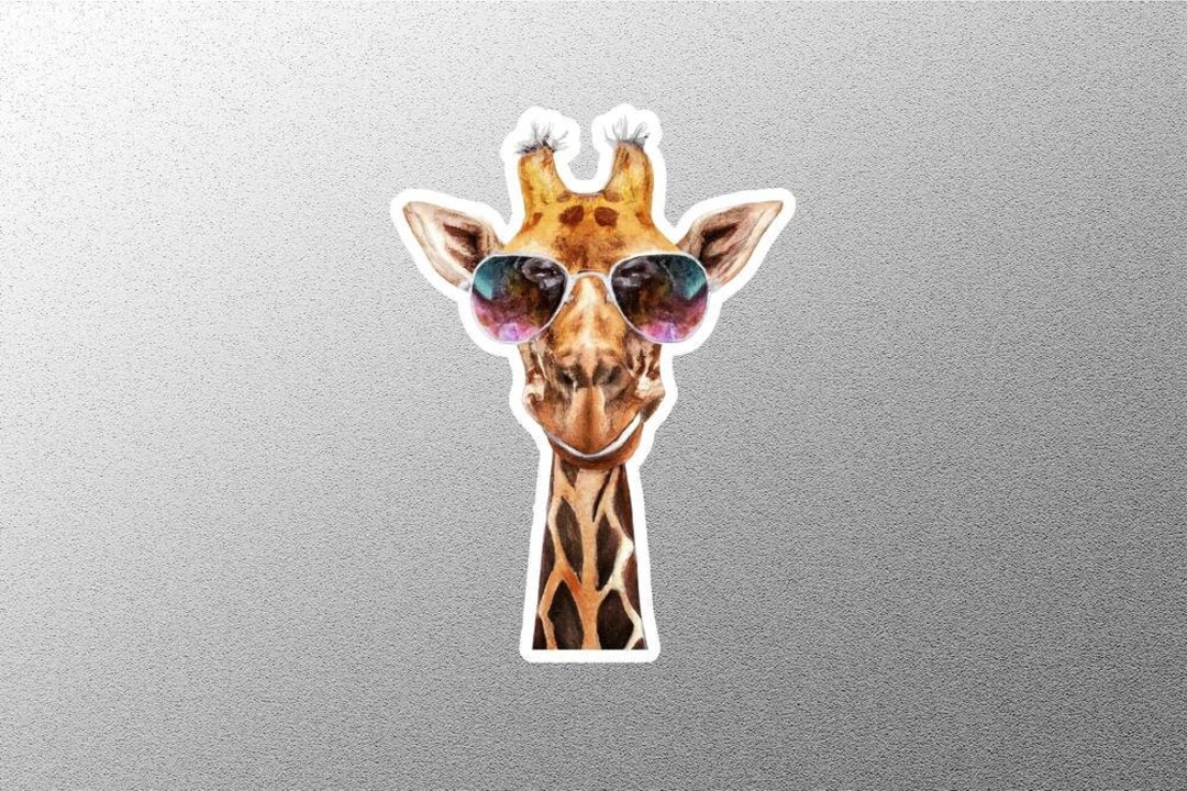 Giraffe Face Sticker, Giraffe Sticker, Cute Giraffe Sticker, Giraffe ...