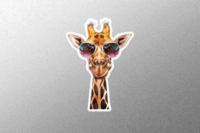 Giraffe Face Sticker, Giraffe Sticker, Cute Giraffe Sticker, Giraffe ...