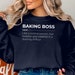 Baking Boss Noun Definition T-shirt, Funny Baker Sweatshirt, Humorous ...